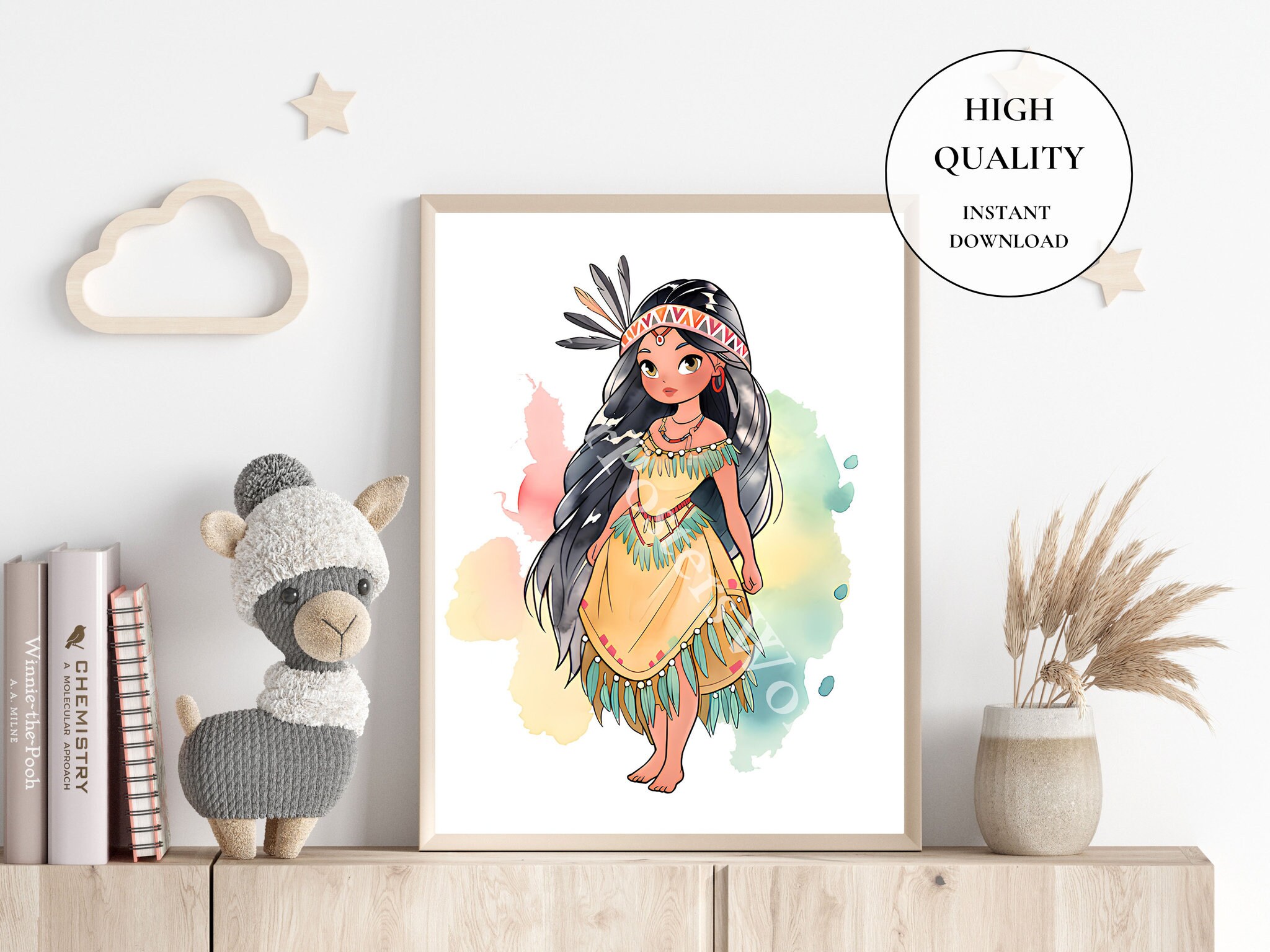 Princesses Set of 9 Posters Printable Wall Art Decor Girl Room Decor ...