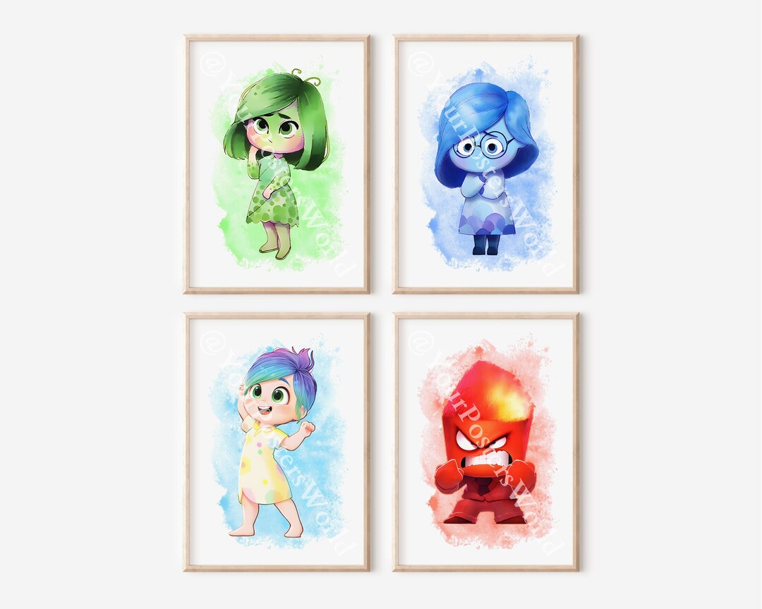 Inside Out Characters Gallery Wall - Nursery Room Printable Art Decor ...