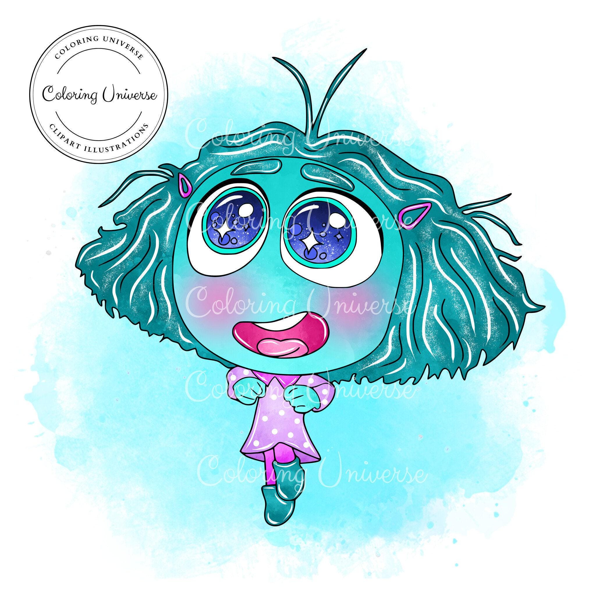 Cute Inside Out 2 Envy Character Clipart - Inside Out Digital Download ...