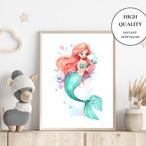 Princesses Set of 6 Posters | Printable Wall Art Decor | Girl Room ...