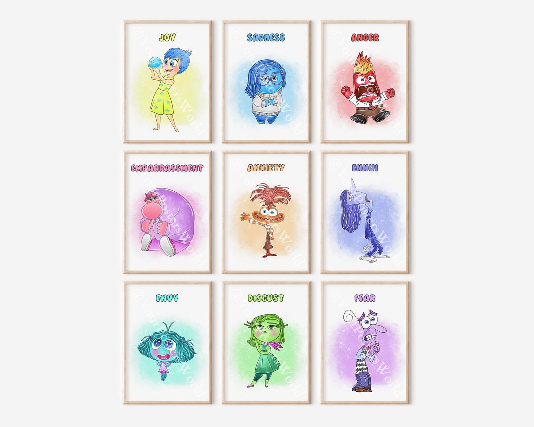 Inside Out 2 Characters, Nursery Room Printable Art Decor - Digital ...