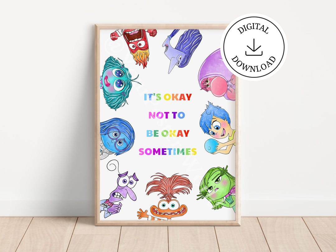 Inside Out 2 Characters, Nursery Room Printable Art Decor - Digital ...