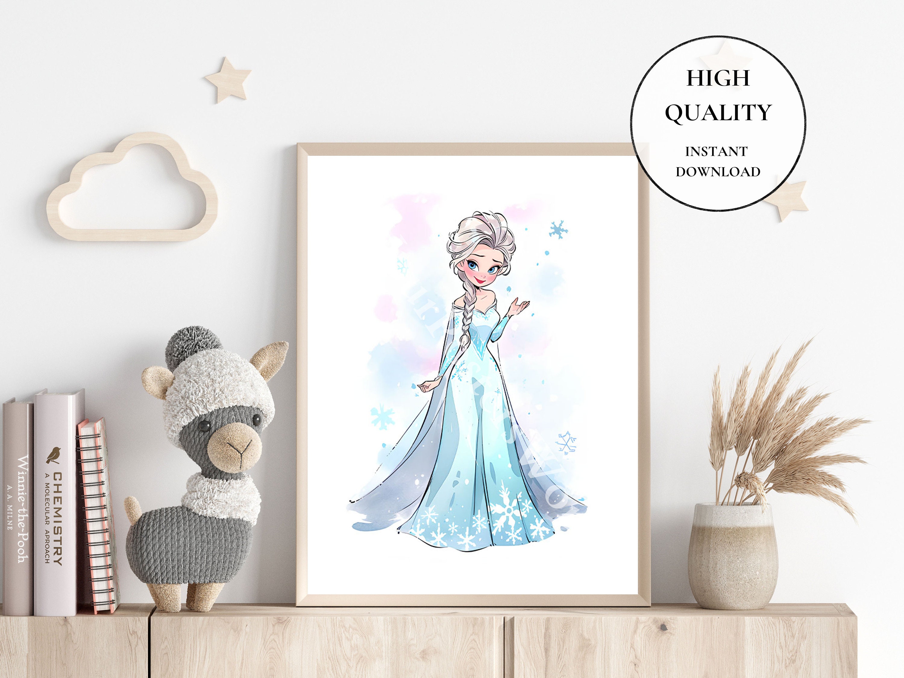 Princesses Set of 6 Posters | Printable Wall Art Decor | Girl Room ...