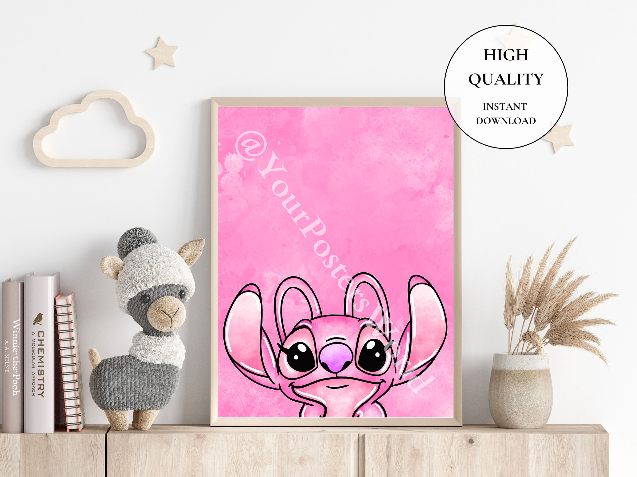 Lilo and Stitch Faces Posters Colorful Background Print Printable ...