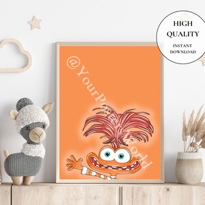 Inside Out 2 Characters, Nursery Room Printable Decor, Digital Posters ...