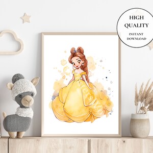 Princesses Set of 6 Posters | Printable Wall Art Decor | Girl Room ...