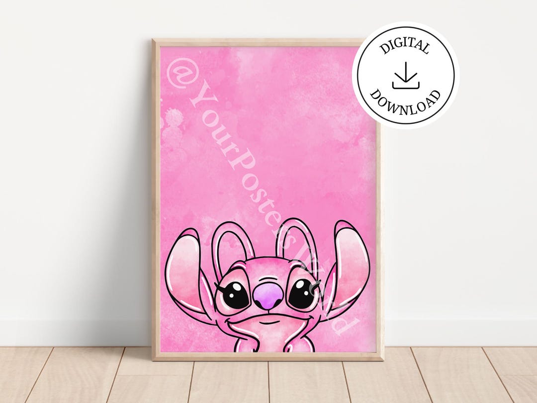 Lilo and Stitch Watercolor Art Print - Lilo and Stitch Printable Poster ...