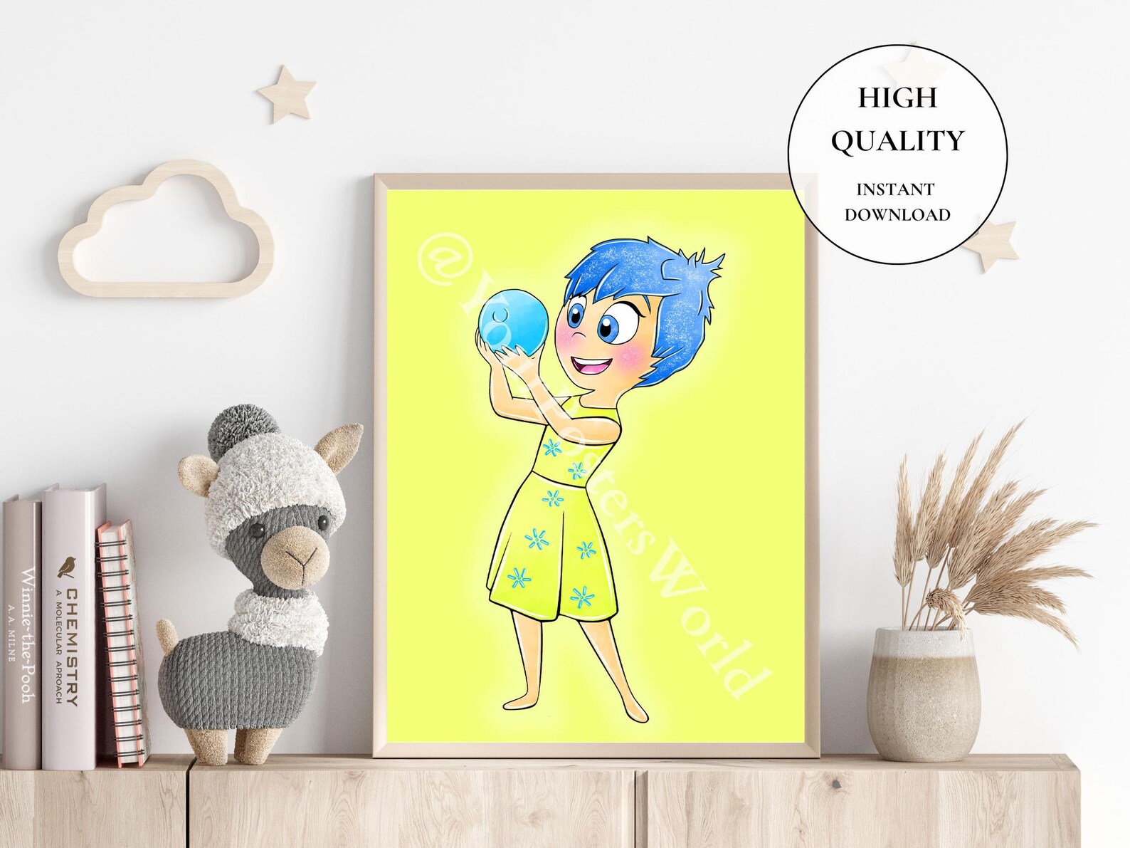 Inside Out 2 Characters, Nursery Room Printable Decor, Digital Posters ...