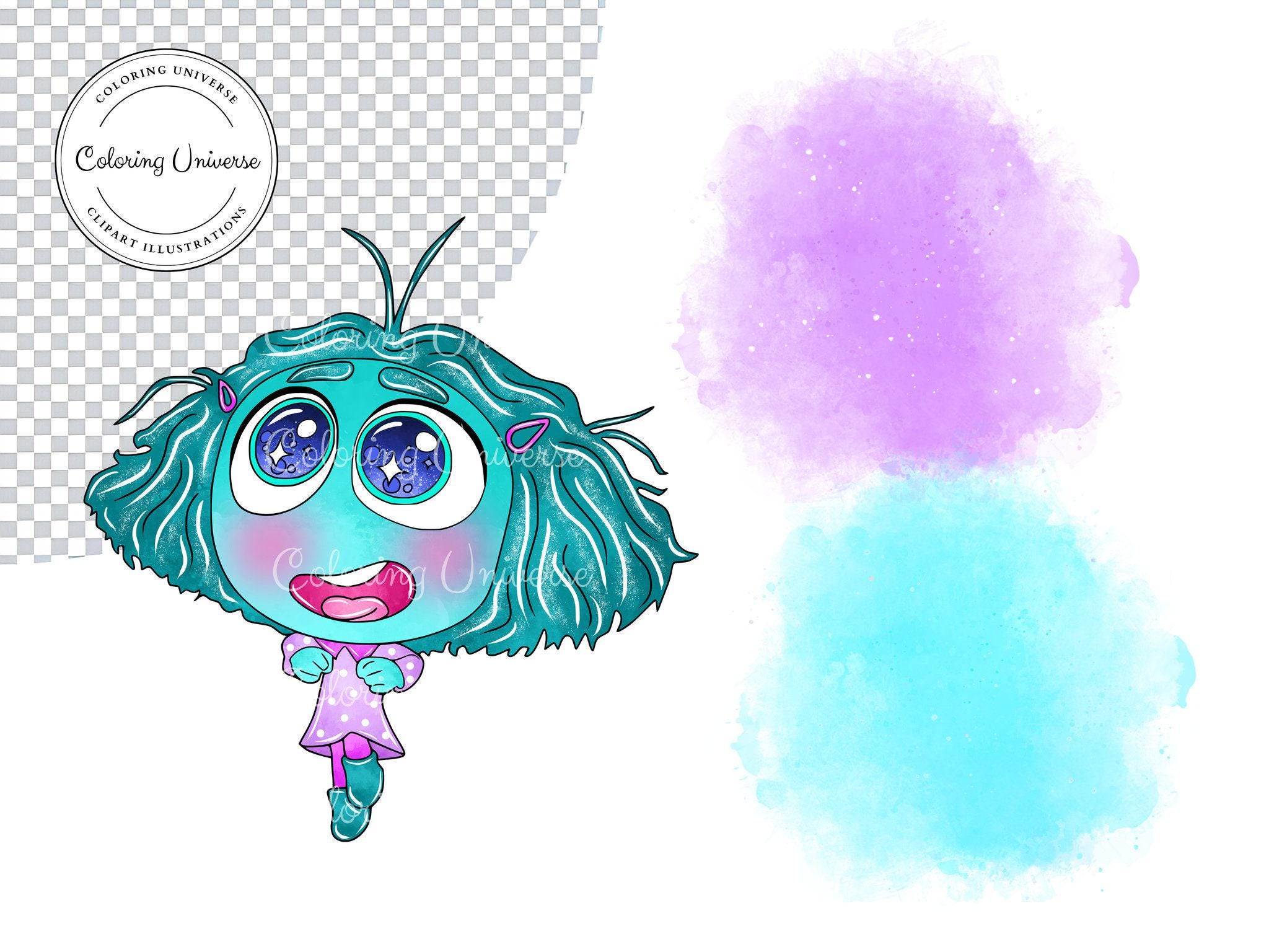 Cute Inside Out 2 Envy Character Clipart - Inside Out Digital Download ...