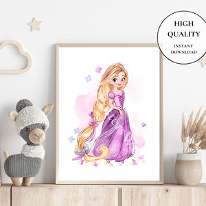 Princesses Set of 6 Posters | Printable Wall Art Decor | Girl Room ...
