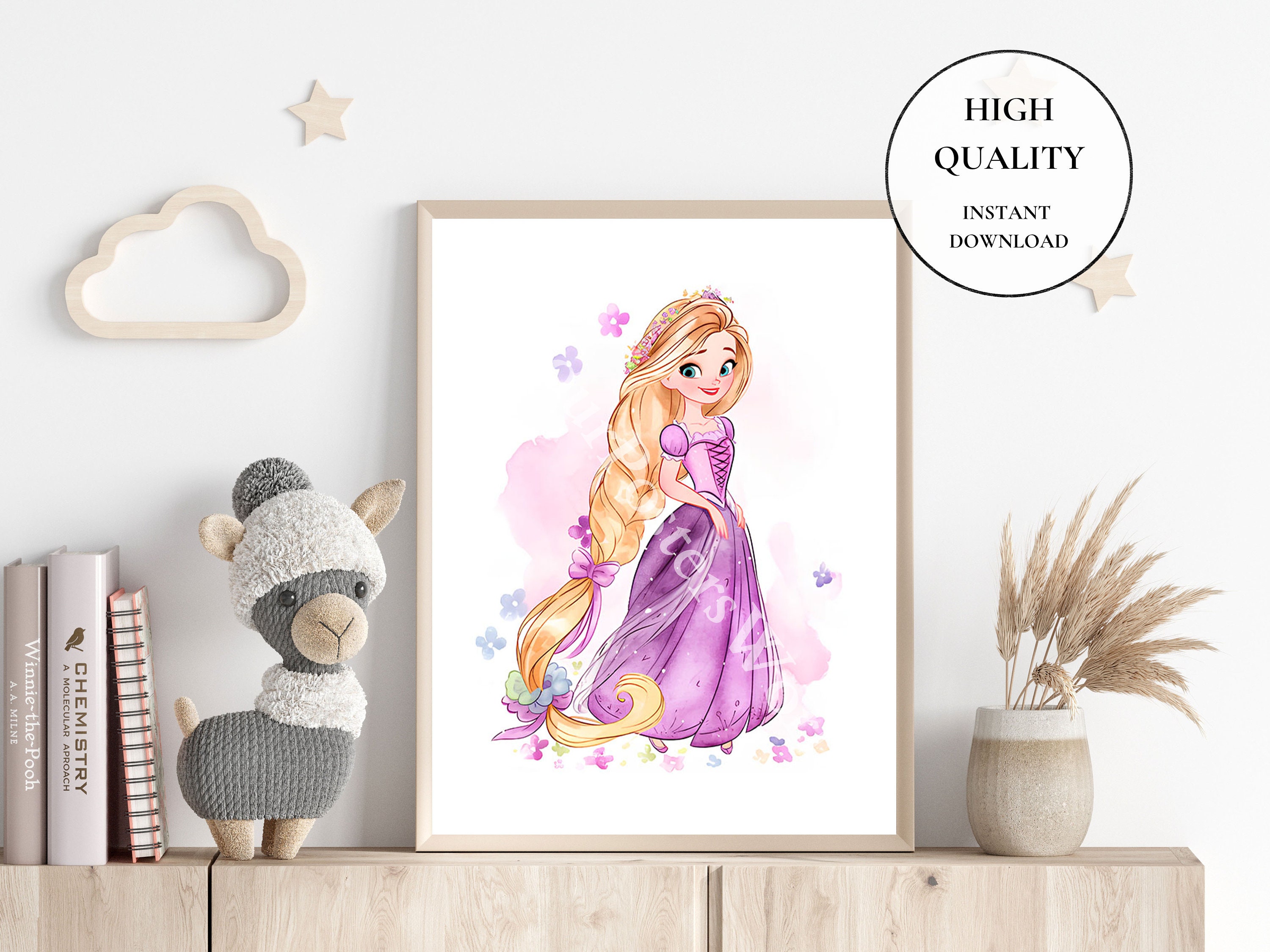 Princesses Set of 6 Posters | Printable Wall Art Decor | Girl Room ...