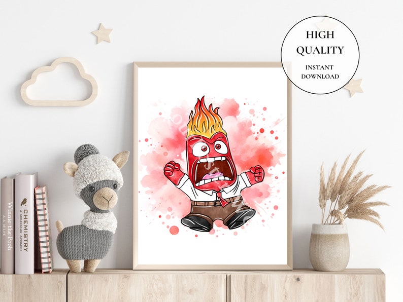 Inside Out Characters Gallery Wall Nursery Room Printable Art Decor ...