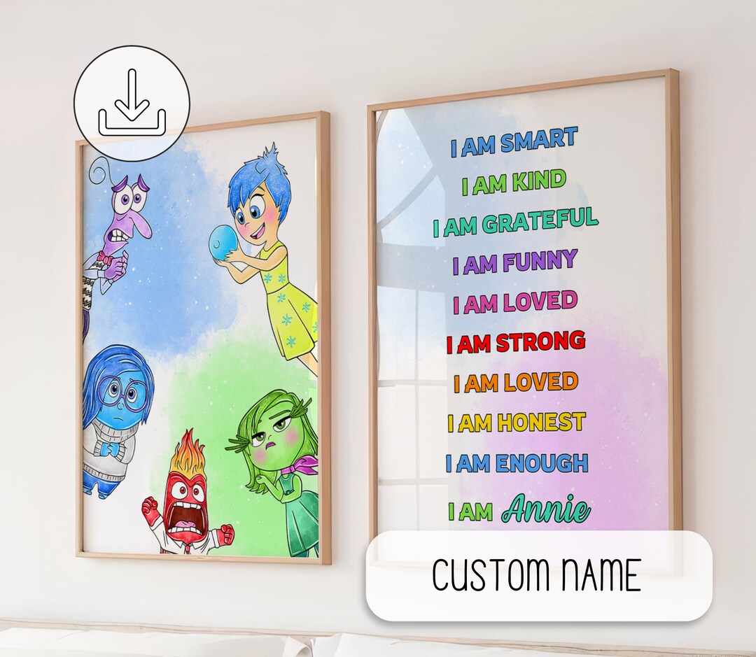 Inside Out 2 Regulation, Inside Out Emotions Therapy, Poster Prints ...