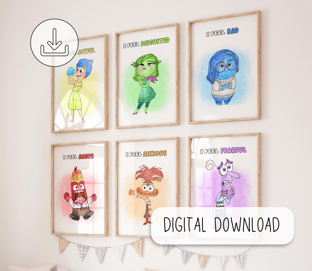 Inside Out Characters - Nursery Room Printable Art Decor - Digital ...