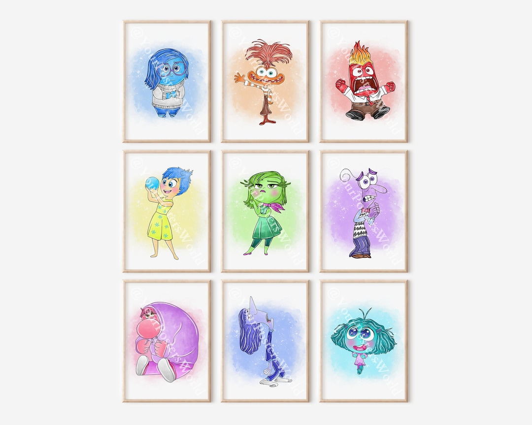 Inside Out 2 Characters - Nursery Room Printable Art Decor - Digital ...
