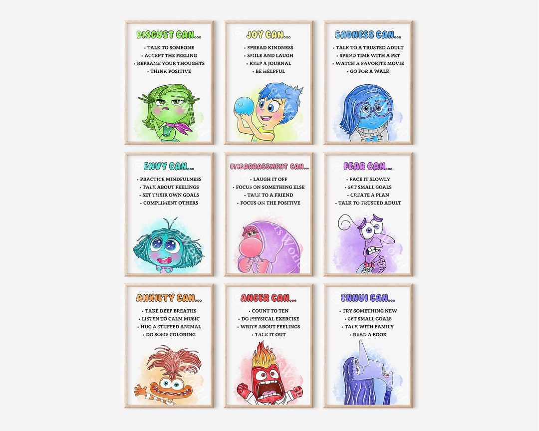 Inside Out 2 Characters, Nursery Room Printable Art Decor - Digital ...