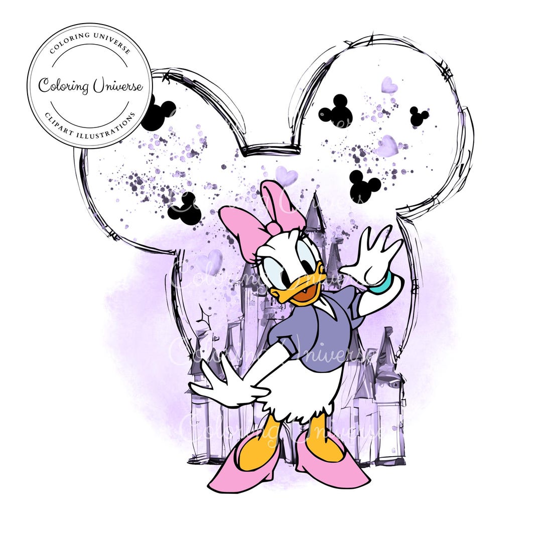 Daisy Duck Printable Decor - Baby Girl Room, Digital Bedroom Decor ...