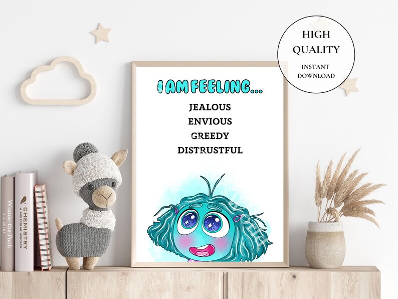 Inside Out 2 Characters, Nursery Room Printable Art Decor - Digital ...