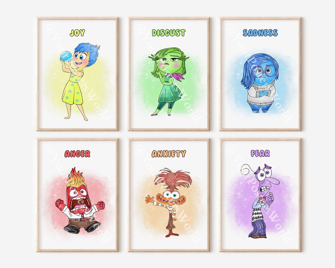 Inside Out Characters Nursery Room Printable Art Decor Digital ...