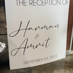 Welcome Reception Sign Welcome Wedding Foam Board Sign - Etsy