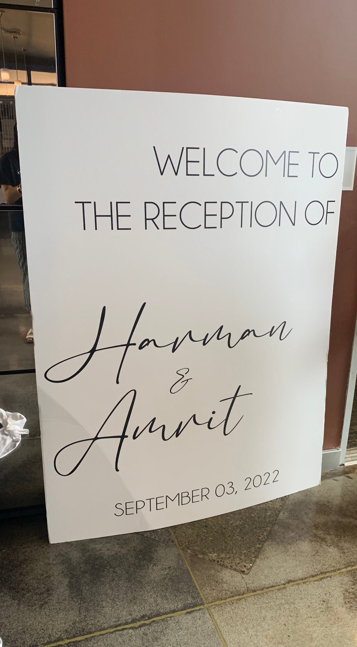 Welcome Reception Sign Welcome Wedding Foam Board Sign - Etsy