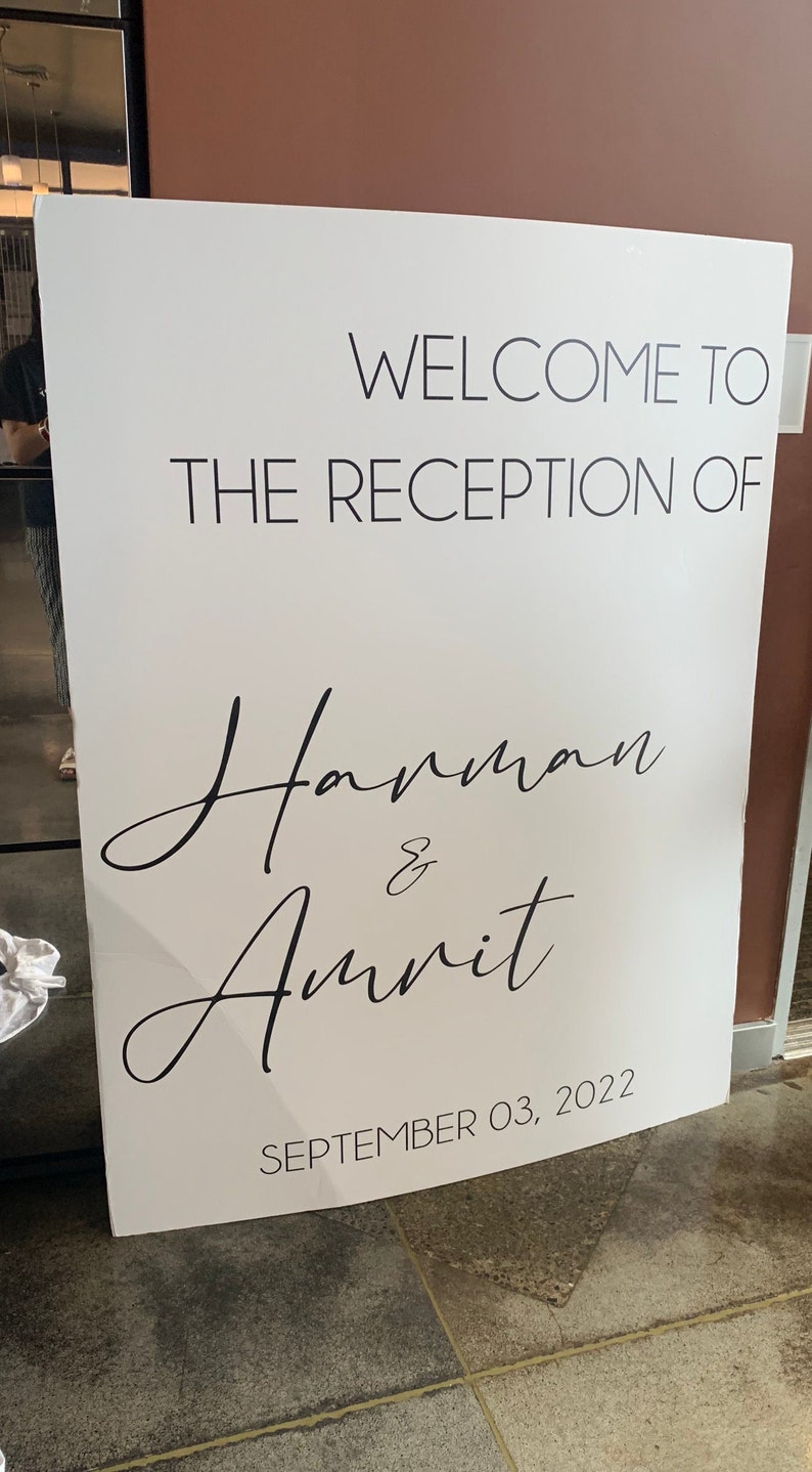 Welcome Reception Sign Welcome Wedding Foam Board Sign - Etsy