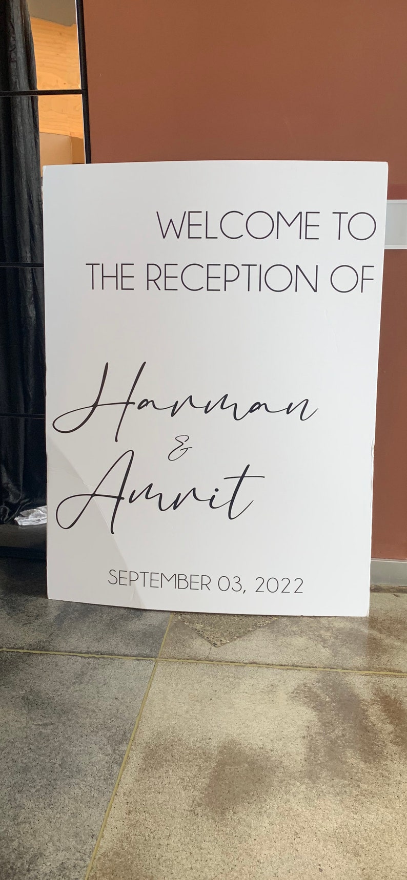 Welcome Reception Sign Welcome Wedding Foam Board Sign - Etsy