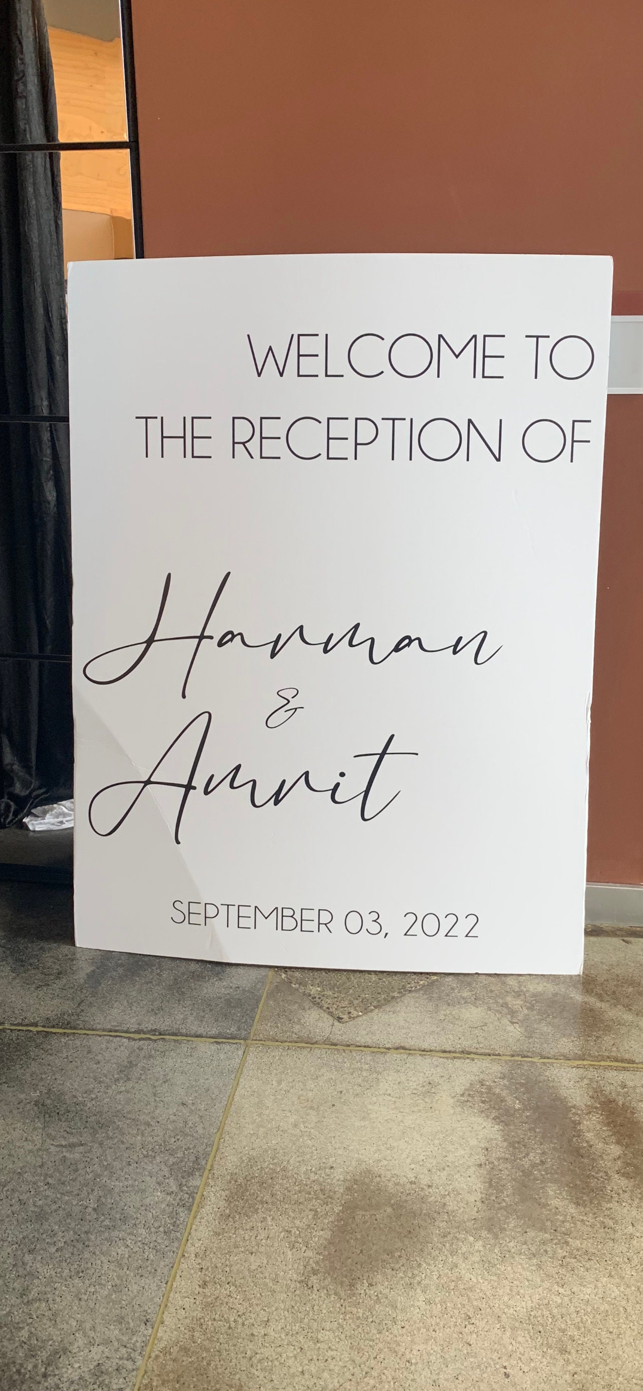 Welcome Reception Sign Welcome Wedding Foam Board Sign - Etsy