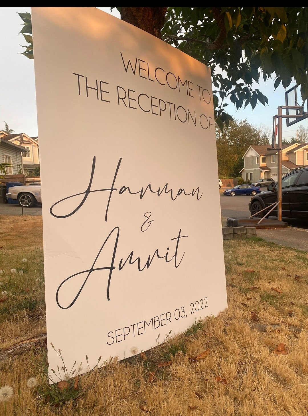 Letrero de recepción de bienvenida Letrero de tablero de espuma de boda ...