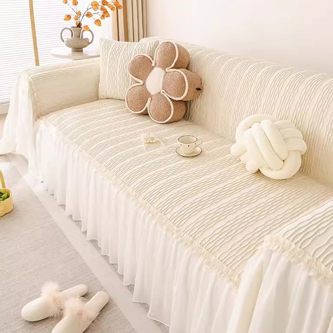 New French Cream Style Sofa Coverprincess Sofa Cushioncute - Etsy