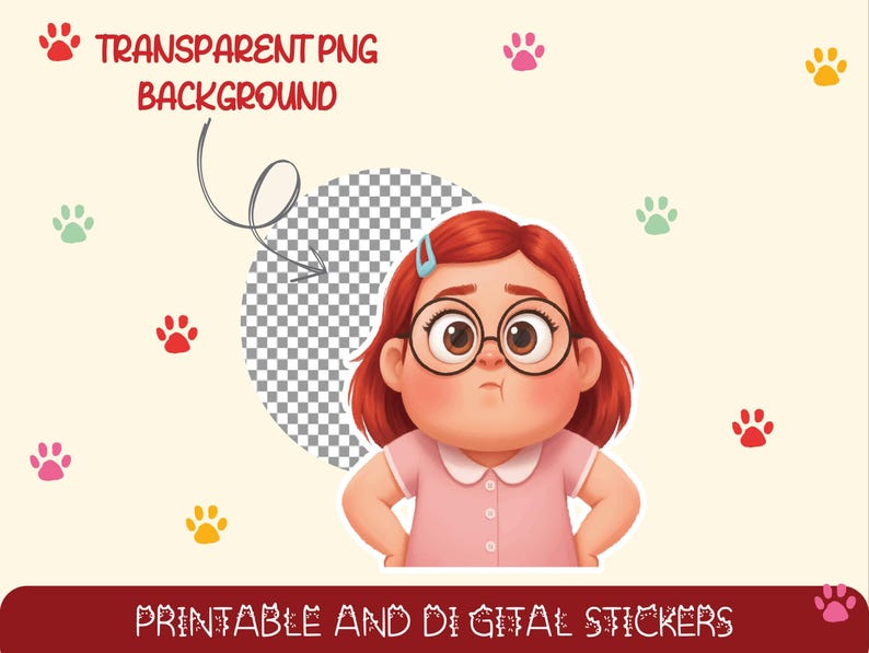 Turning Red Printable Stickers PNG, 60 Turning Red Cartoon Sticker PNG ...