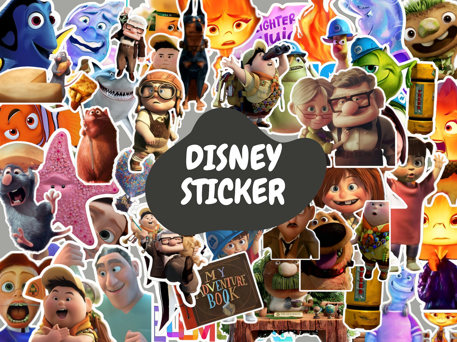 Disney Printable Stickers Png, 118 Disney Cartoon Sticker Png, Print ...