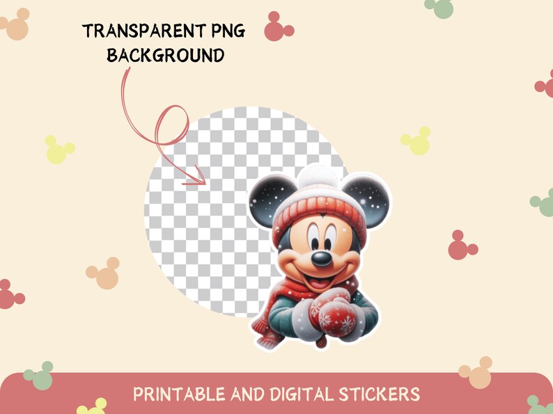 Mickey Mouse and Friends Printable Stickers PNG, 181 Mickey Mouse ...