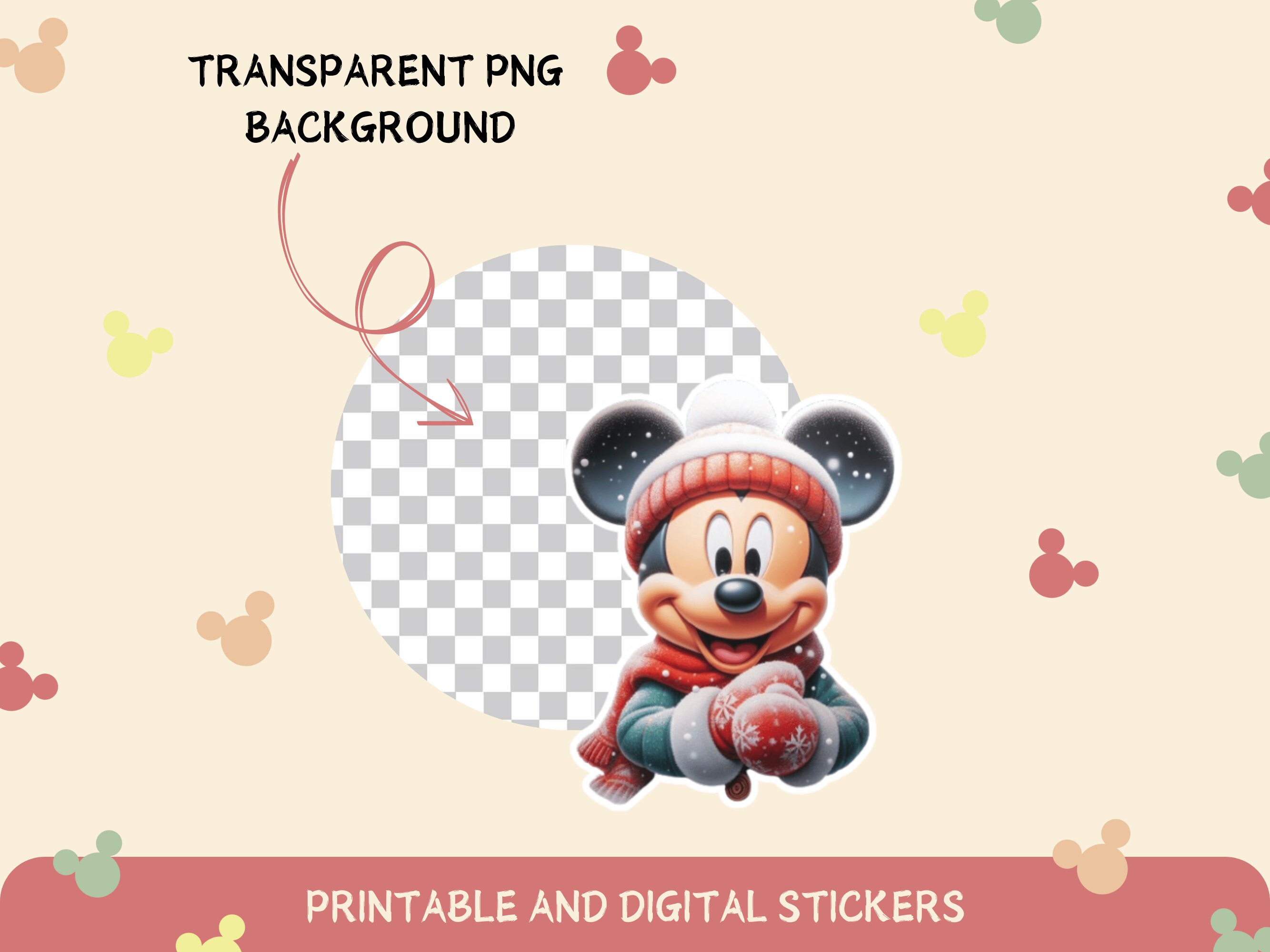 Mickey Mouse and Friends Printable Stickers PNG, 181 Mickey Mouse ...