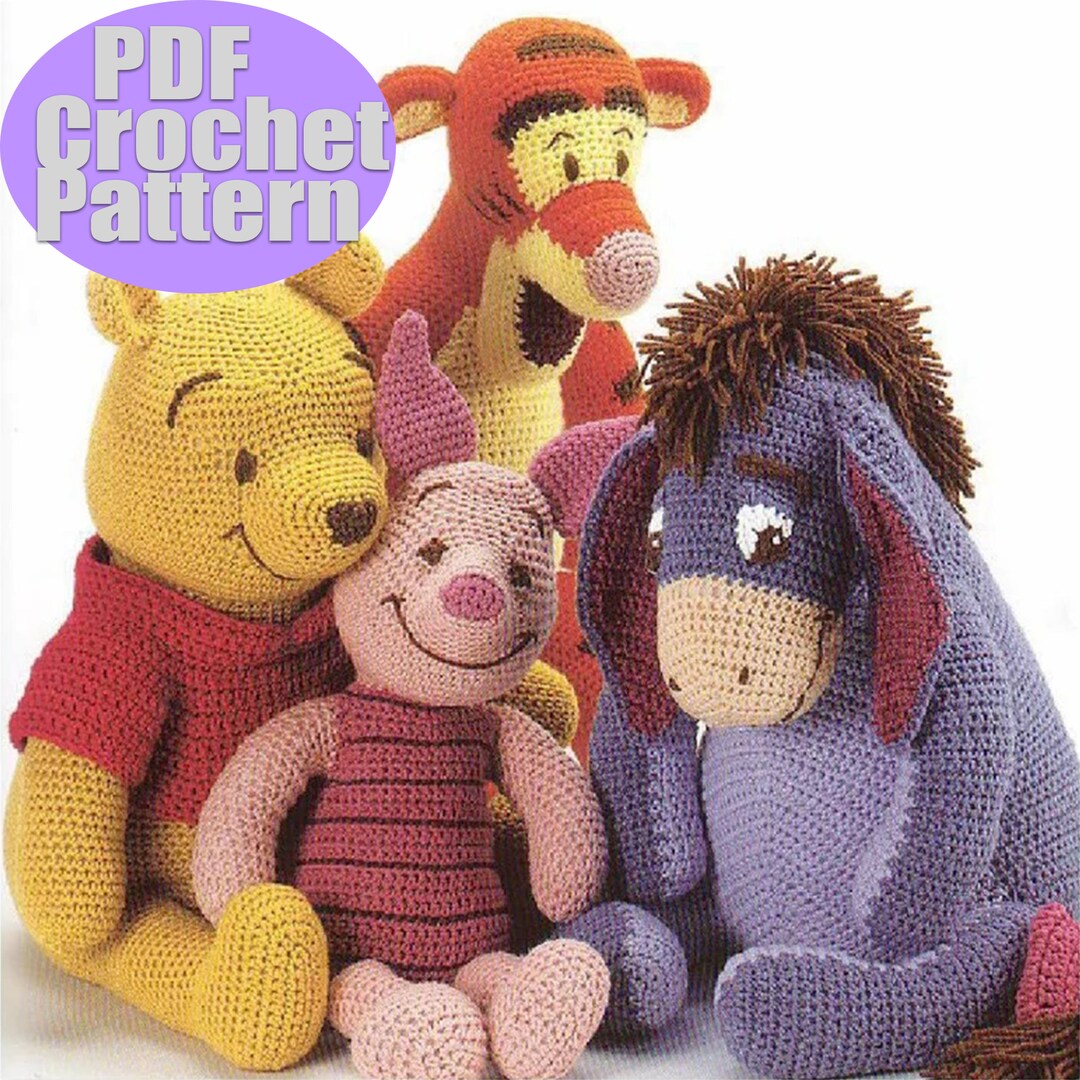 Winnie Pooh and Friends Crochet Pattern Vintage Winnie - Etsy Australia