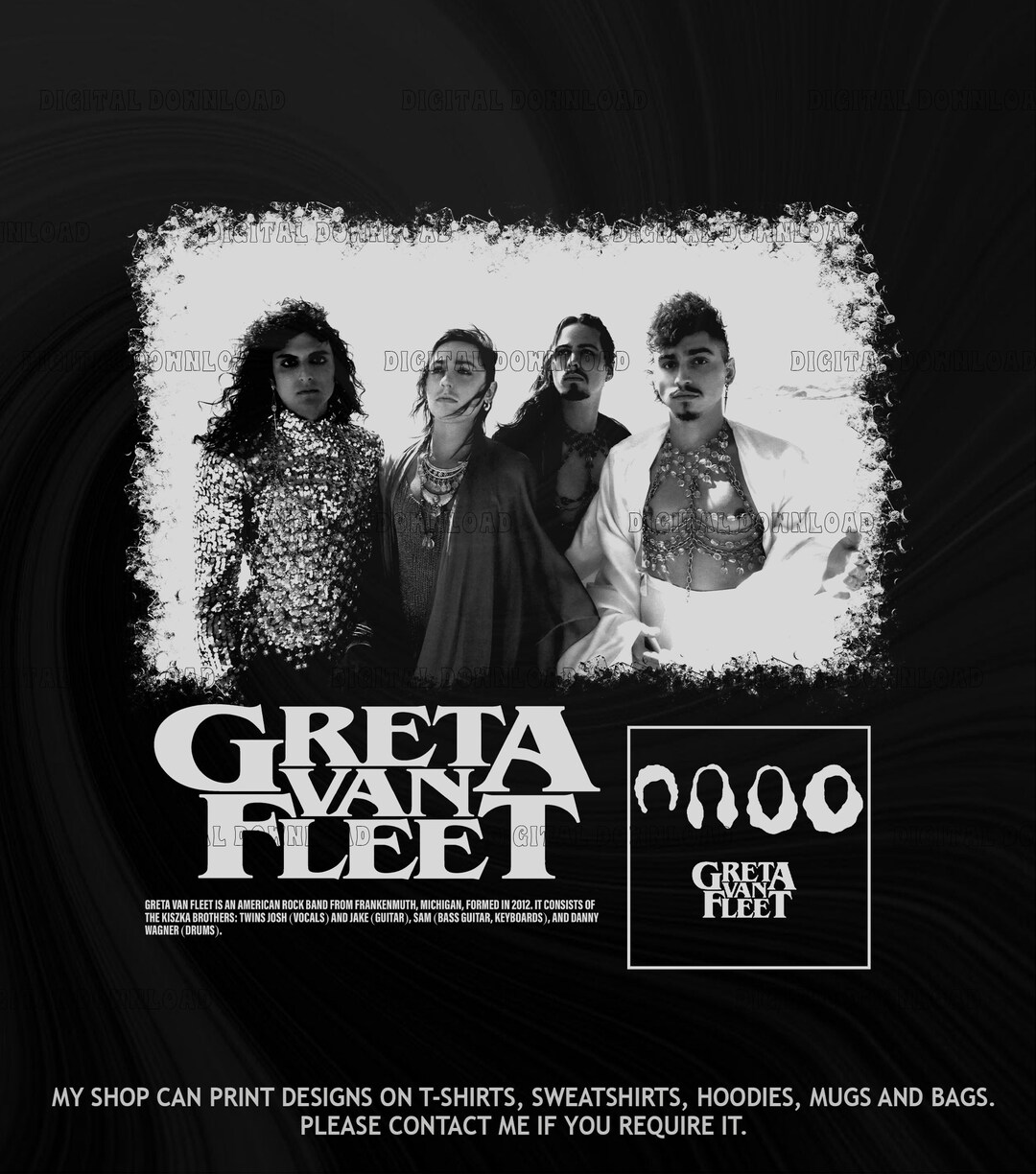 Greta Van Fleet Png, Greta Van Fleet Shirt Design, Greta Van Fleet Tour ...