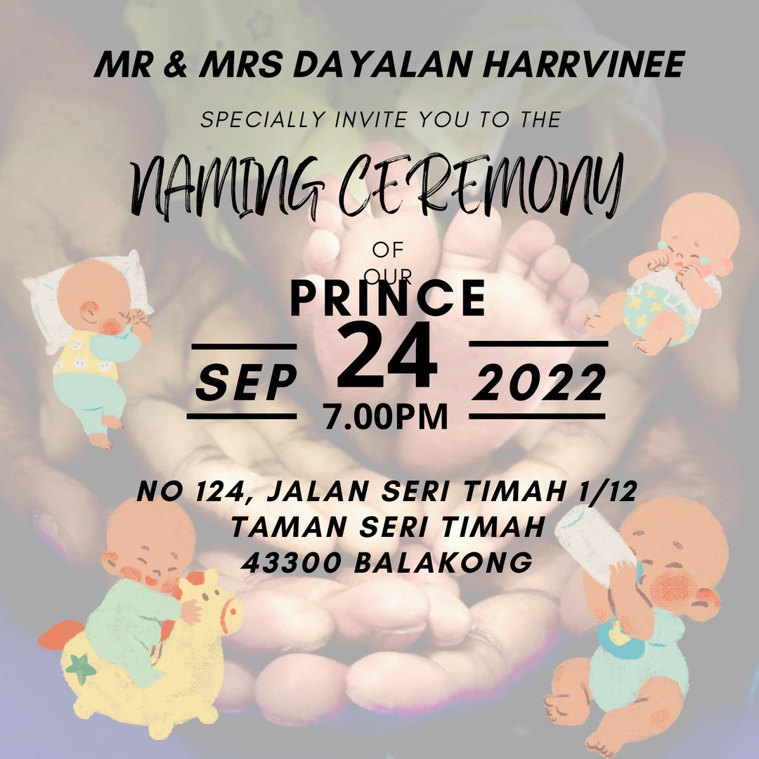 Naming Ceremony Templates - Etsy