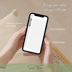 Modern Notes Pages PDF Printable Insert and Digital Pdf Fillable on ...