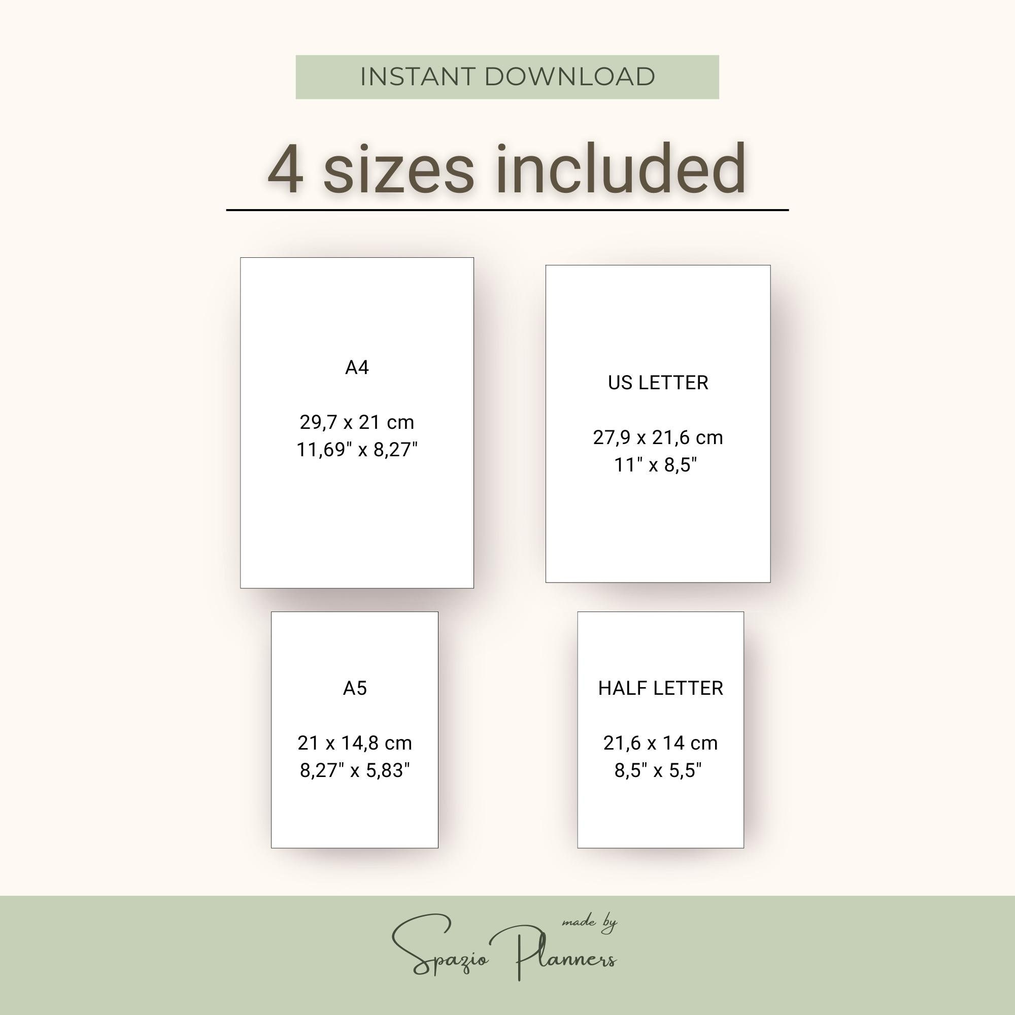 Modern Notes Pages PDF Printable Insert and Digital Pdf - Etsy