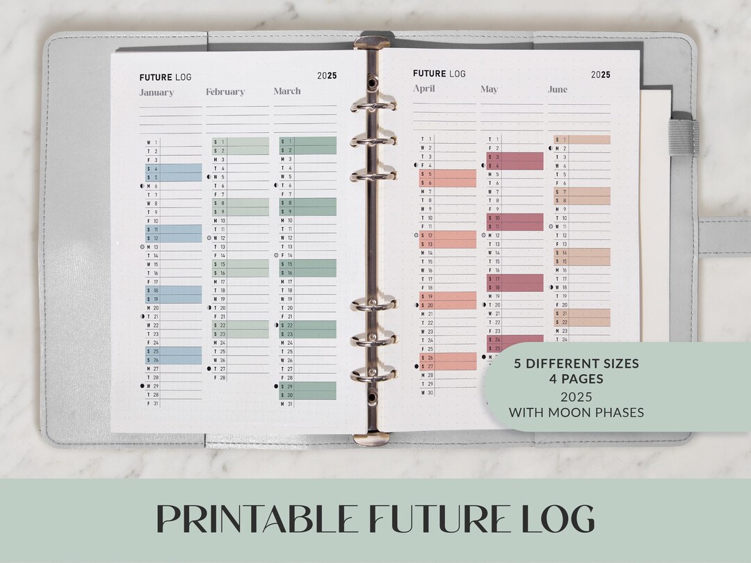 Quarterly Planner 2025 – Colorful Printable Year at a Glance, Future ...