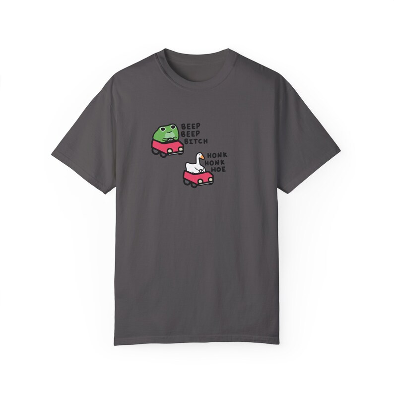 Beep Beep Bitch and Honk Honk Hoe T-shirt Funny Frog and Goose Driving ...