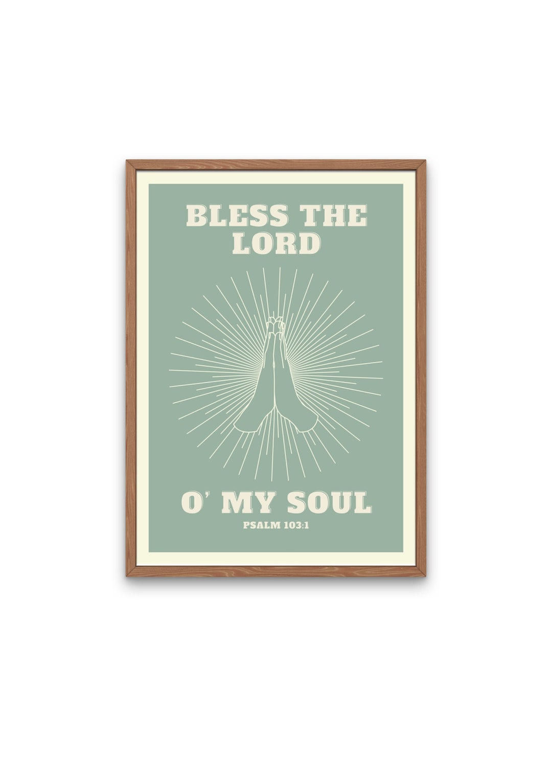 Bless the Lord Psalm 103:1 DIGITAL PRINT Wall Art Scripture Christian ...