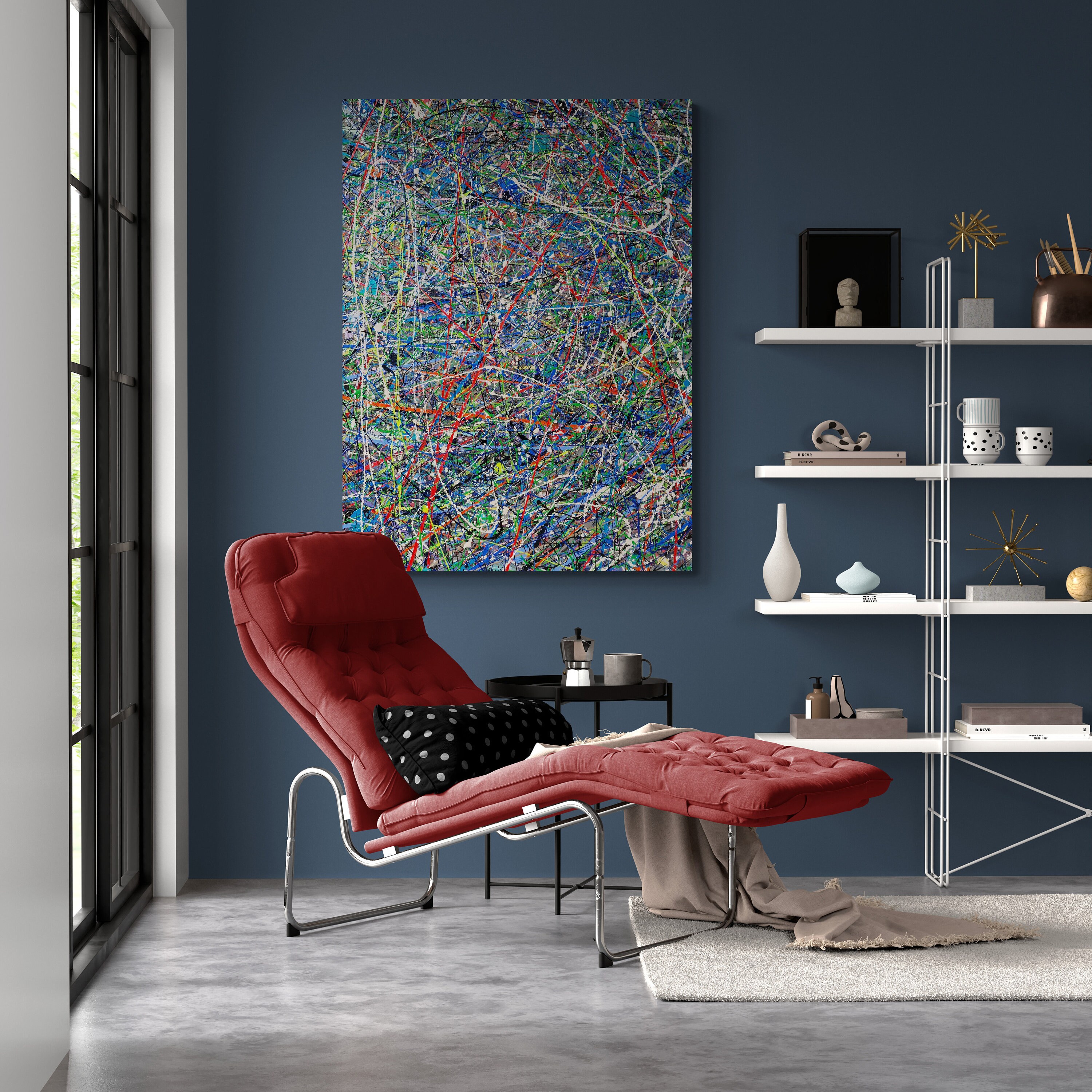 Urban Art: Jackson Pollock Style Abstract Canvas Handmade - Etsy