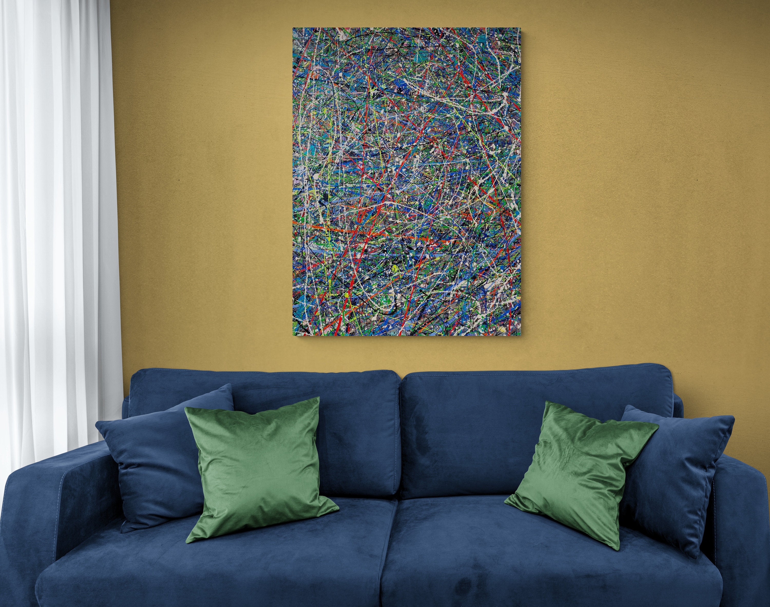 Urban Art: Jackson Pollock Style Abstract Canvas Handmade - Etsy