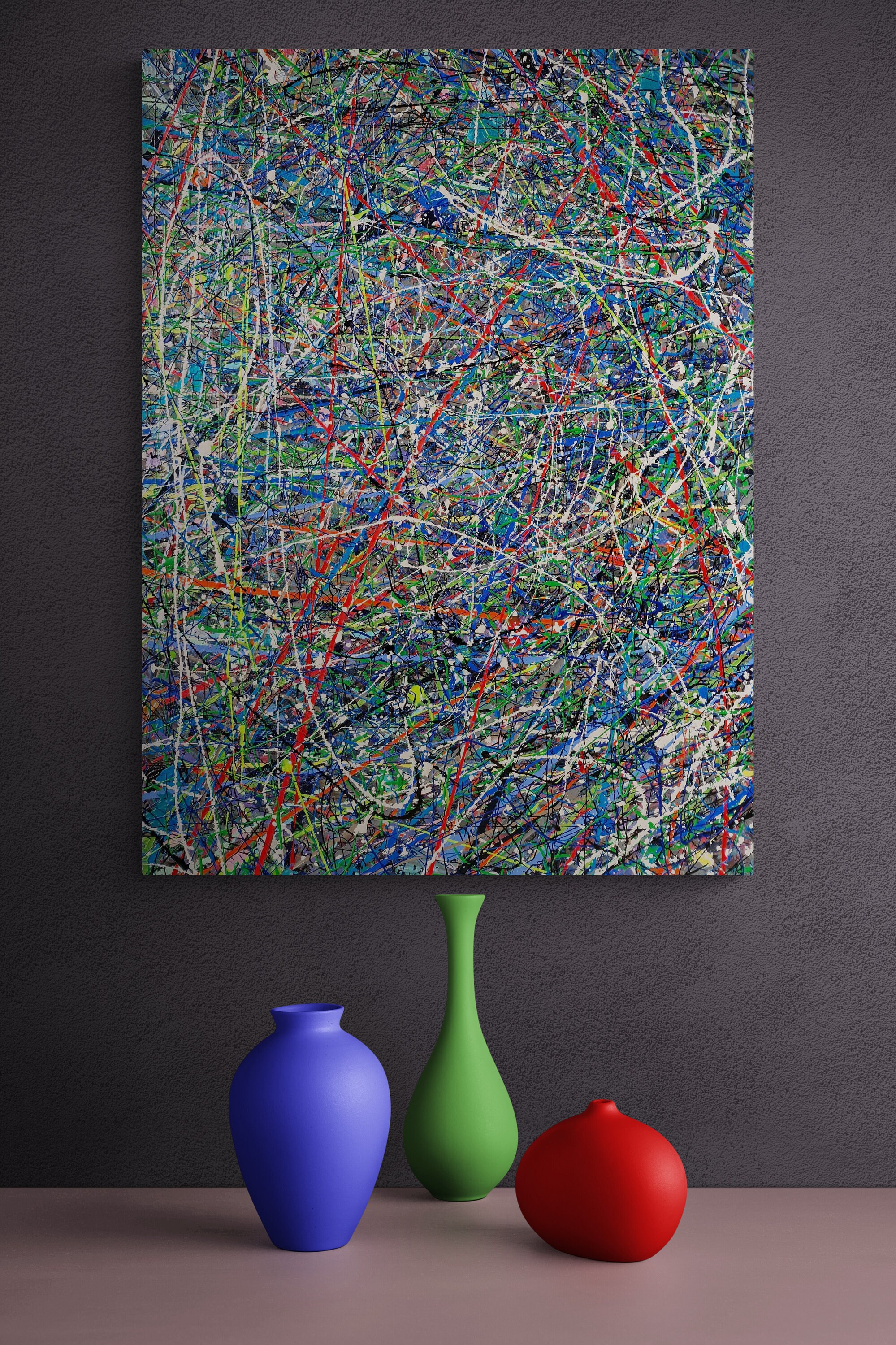 Urban Art: Jackson Pollock Style Abstract Canvas Handmade - Etsy