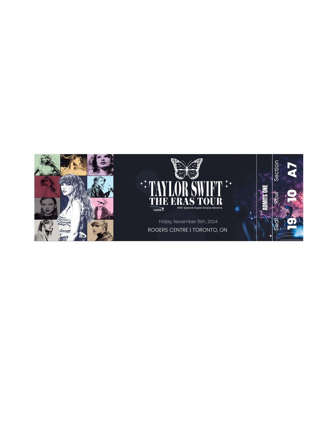Eras Tour Editable and Printable Ticket Concert Ticket - Etsy Australia