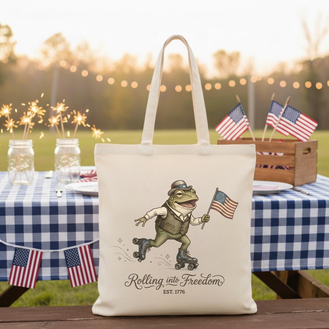 250 Years Funny Frog 4th of July Tote Bag America's 250th Birthday ...