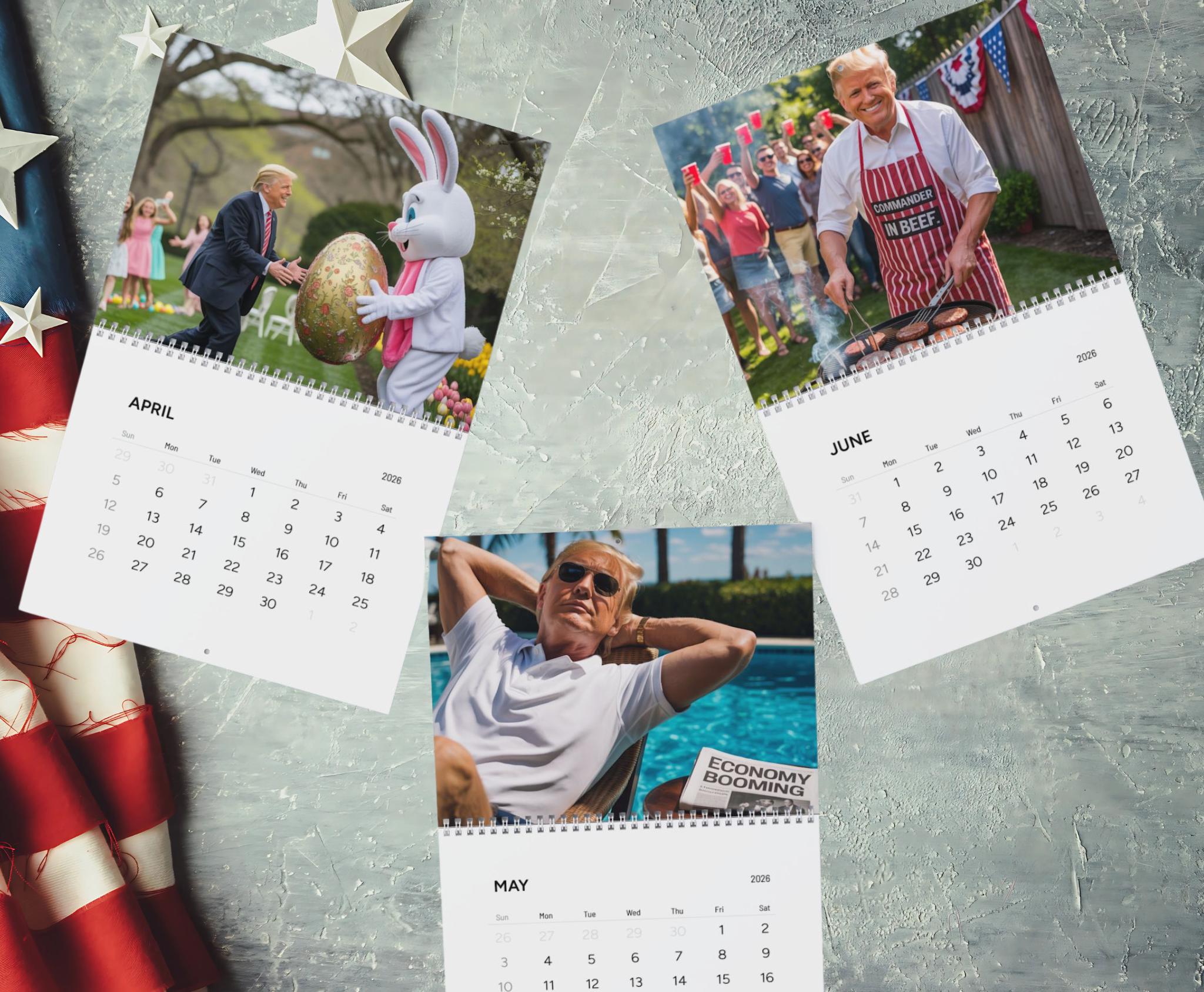 Trump 2026 Wall Calendar Gift, Funny Trump Calendar Christmas Gift ...