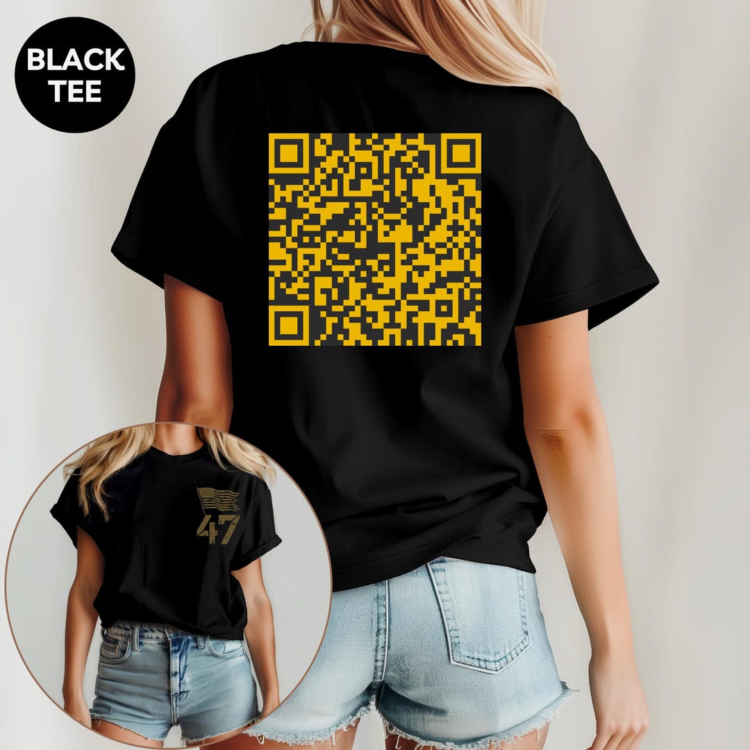 Trump QR Code, Golden Age Funny Prank Shirt Back Print, Funny ...