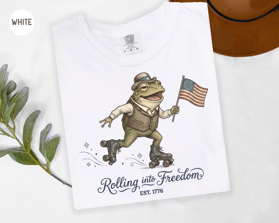 Funny Frog 250th Anniversary 4th of July Comfort Colors Shirt Celebrate ...